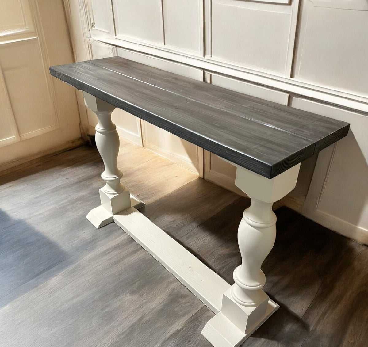 Farmhouse Entryway Table - Console, Sofa Table - Antique White, Carbon – Curbside Treasures LLC